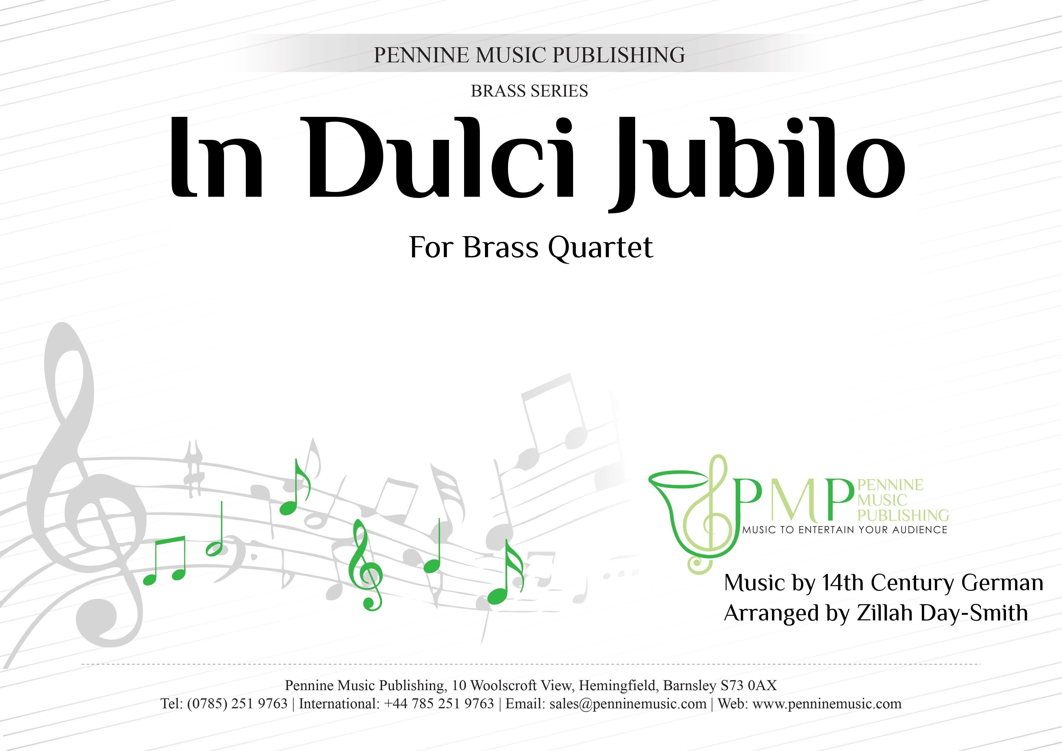 In Dulci Jubilo - For Brass Quartet | Pennine Music Publishing